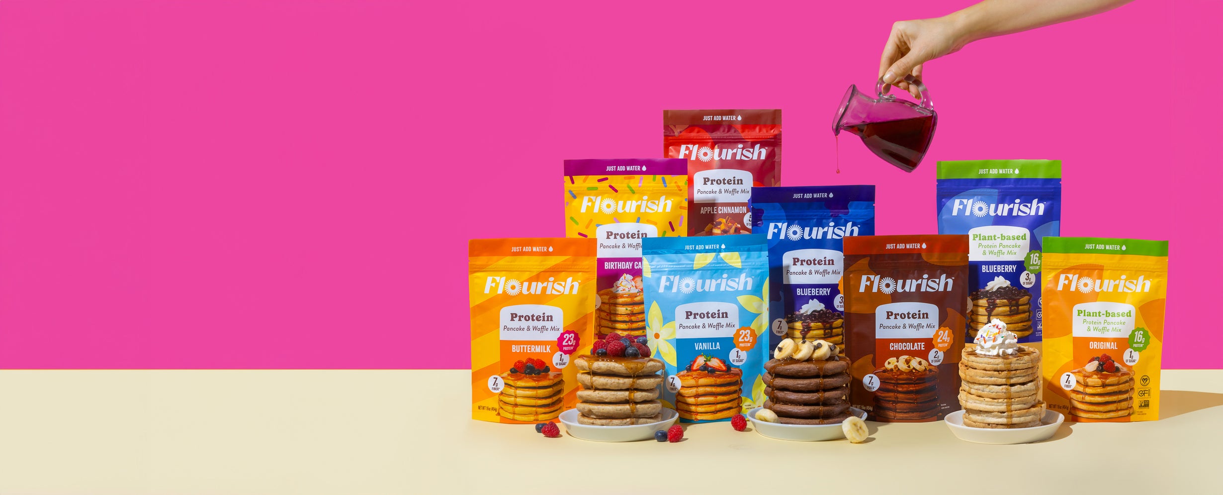 High Protein Pancake Mix | Flourish Pancakes