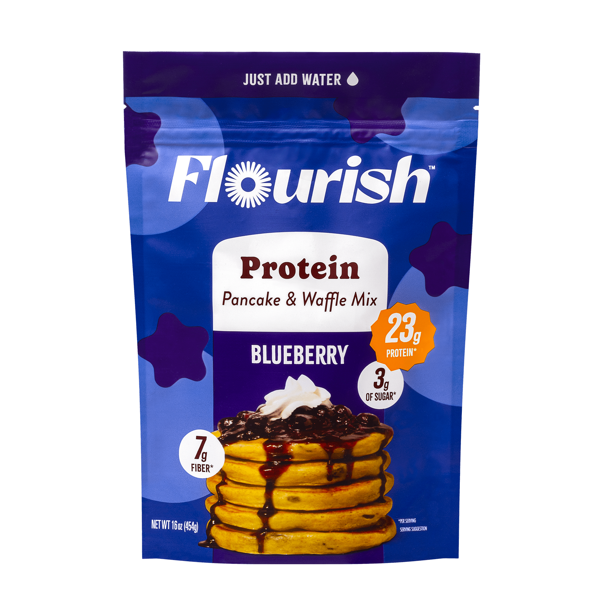 Blueberry Protein Pancake Mix | Flourish Protein Pancakes